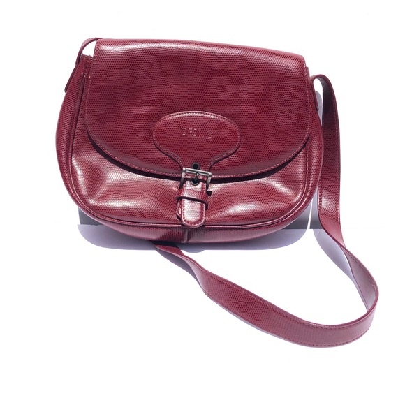Desmo | Bags | Desmo Shoulder Crossbody Bag Red Leather Italy | Poshmark